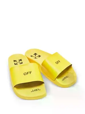 Off-White Logo Print Flat Sandals