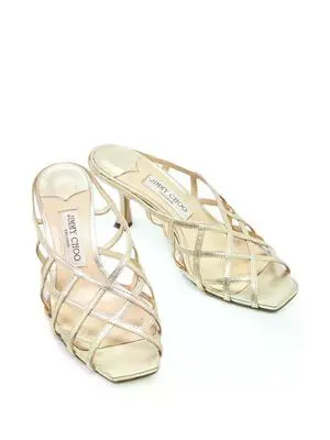 JIMMY CHOO Sai Leather Heeled Sandals