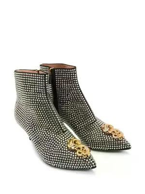 Moschino Embellished Dollar-sign Ankle Boots