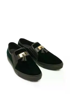 Balmain Velvet Tassel Detail Sneakers