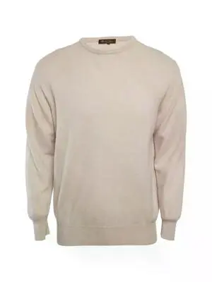 Loro Piana Beige Cashmere Crew Neck Sweater