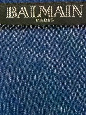 Balmain Logo Print Tank Top - Blue