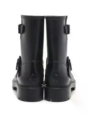JIMMY CHOO Yael Buckled Rain Boots - Black