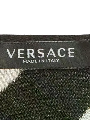Versace Devoré Jersey Zebra Pattern Bodysuit