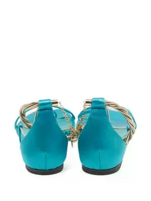 JIMMY CHOO Lorina Chain-strap Flat Sandals