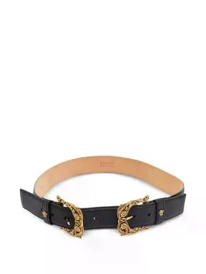 Versace Baroque Double Buckle Belt - Black