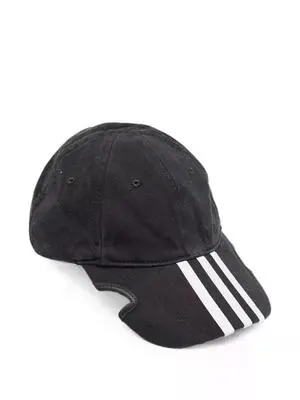 Balenciaga X Adidas Striped Distressed Baseball Cap