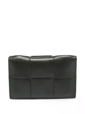 Bottega Veneta Cassette Intrecciato-leather Card Holder - Black