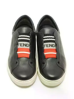 Fendi Rockoclick Scalloped Slip-on Sneakers