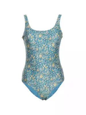 Zimmermann Carnaby Floral-print Swimsuit - Blue