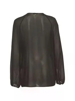 Versace Embellished Front Slit Blouse