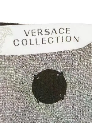 Versace Embellished Front Slit Blouse