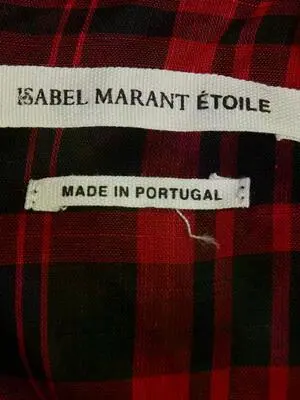 ISABEL MARANT VINTAGE Plaid Ruched Mini Dress