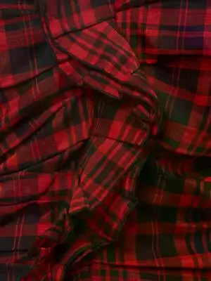 ISABEL MARANT VINTAGE Plaid Ruched Mini Dress