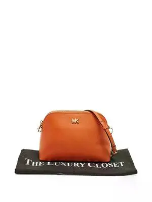 Michael Kors Dome Leather Crossbody Bag - Orange