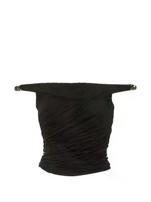 CHATS BY C.DAM Ruched Off-shoulder Blouse