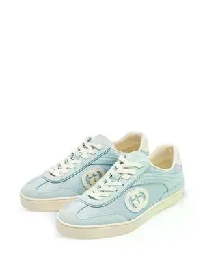 Gucci Suede Lace-up Sneakers