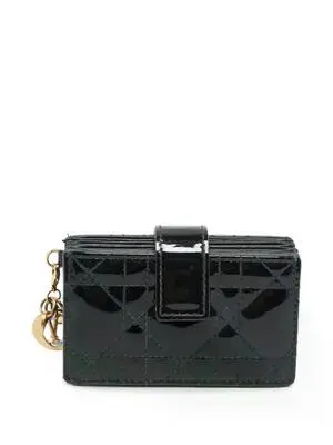 Dior 2018 Lady Cannage Card Case - Black
