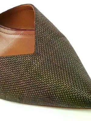 MALONE SOULIERS Maisie Woven Mules - Brown