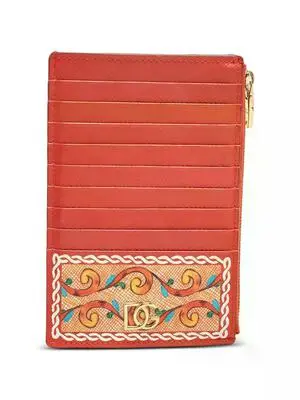 Dolce & Gabbana Geometric-print Zip Card Case