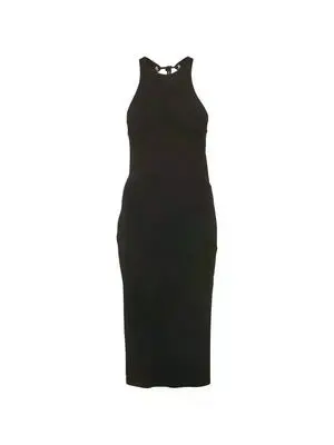 Elisabetta Franchi Jersey Halter Neck Open Back Midi Dress