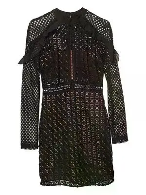 SELF-PORTRAIT Lace Geometric Dress
