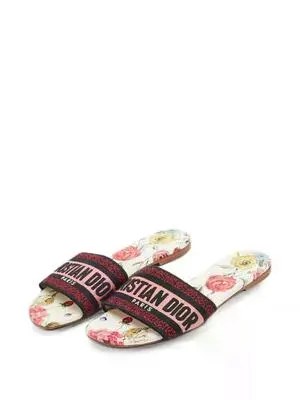 Dior Dway Jacquard Flat Sandals