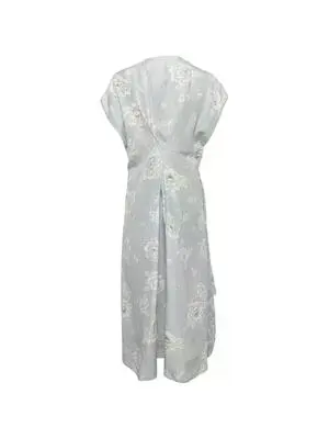 Max Mara Floral Print Asymmetrical Midi Dress