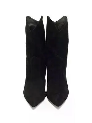 GIANVITO ROSSI Suede Pointed-toe Ankle Boots