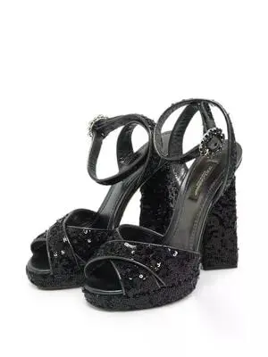 Dolce & Gabbana Sequin Embellished Heeled Sandals