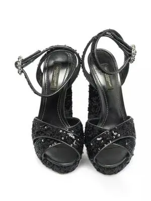 Dolce & Gabbana Sequin Embellished Heeled Sandals