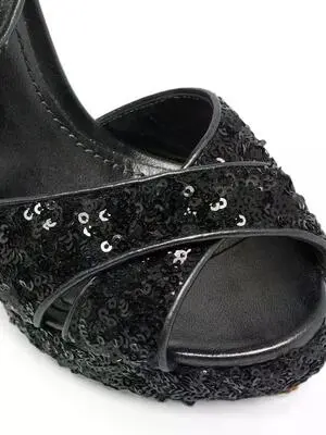 Dolce & Gabbana Sequin Embellished Heeled Sandals