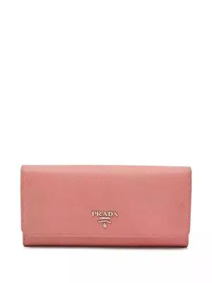 Prada Saffiano Lux Leather Wallet - Pink