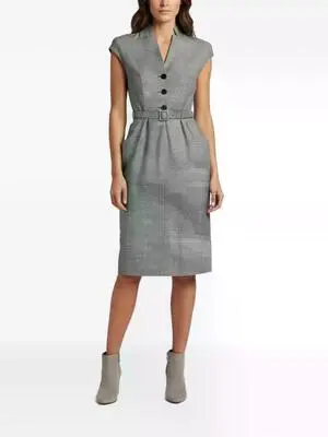 Dior Houndstooth Midi Dress