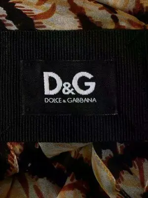 Dolce & Gabbana Tiger-print Silk Sleeveless Blouse