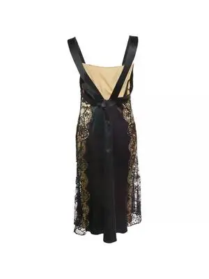 Dolce & Gabbana Lace-panel Satin Midi Dress