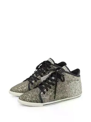 Marc Jacobs Glitter Embellished Lace-up Sneakers
