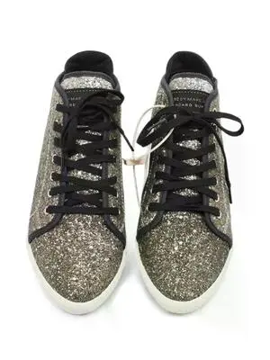 Marc Jacobs Glitter Embellished Lace-up Sneakers