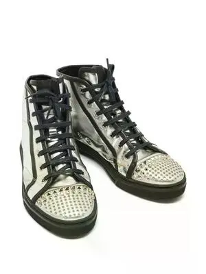 Gucci Stud-embellished Leather High-top Sneakers