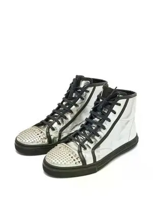 Gucci Stud-embellished Leather High-top Sneakers
