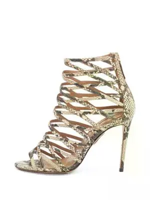 AQUAZZURA Snakeskin-embossed Gladiator Stiletto Sandals