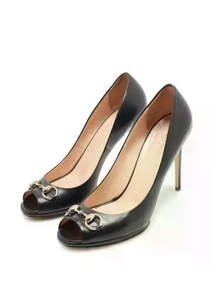 Gucci Horsebit Peep-toe Stiletto Pumps