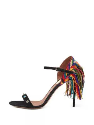 Valentino Garavani Suede Rockstud Fringe Sandals