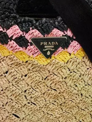 Prada Canapa Crochet Tote Bag