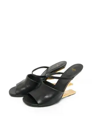 Fendi Sculpted Wedge Sandals