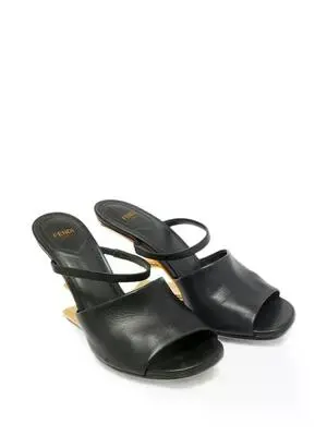Fendi Sculpted Wedge Sandals
