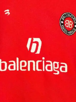 Balenciaga Logo Intarsia Turtleneck Sweater