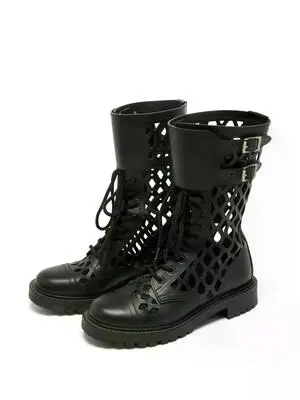 Dior Laser-cut Combat Boots