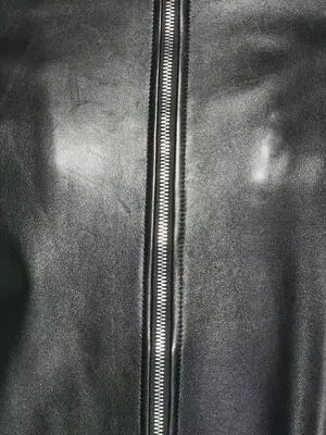 Gucci Leather Zip-up High Neck Jacket