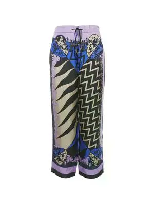 Emilio Pucci Lupa-print Silk Trousers